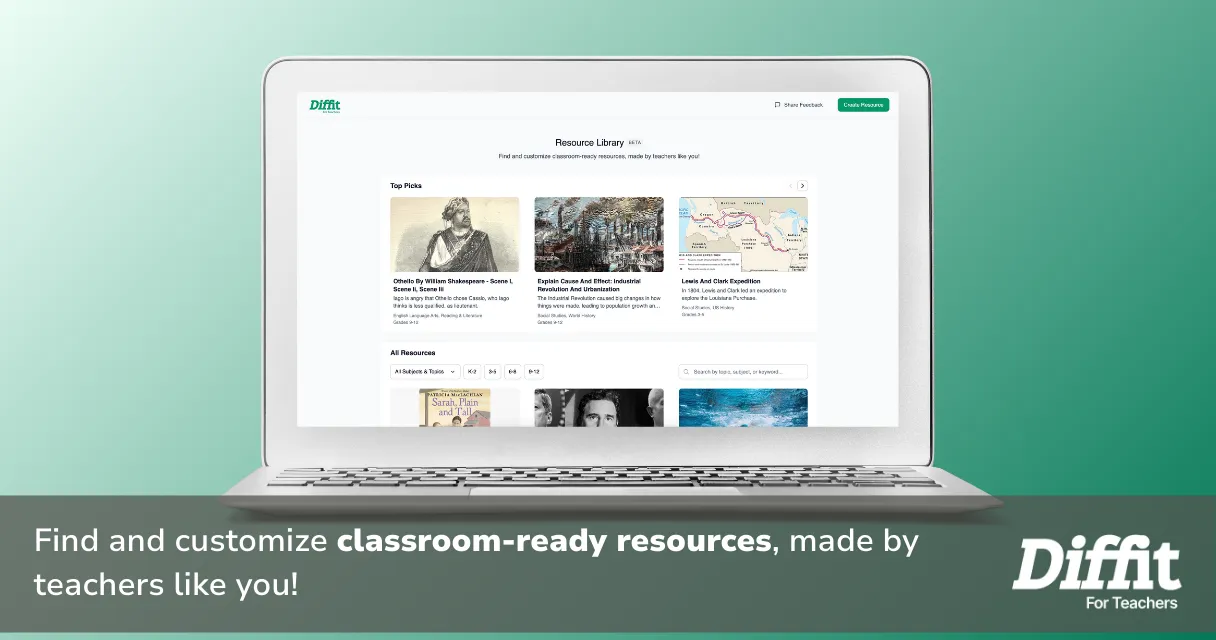 Diffit Community Library - Teacher-Created Educational Resources